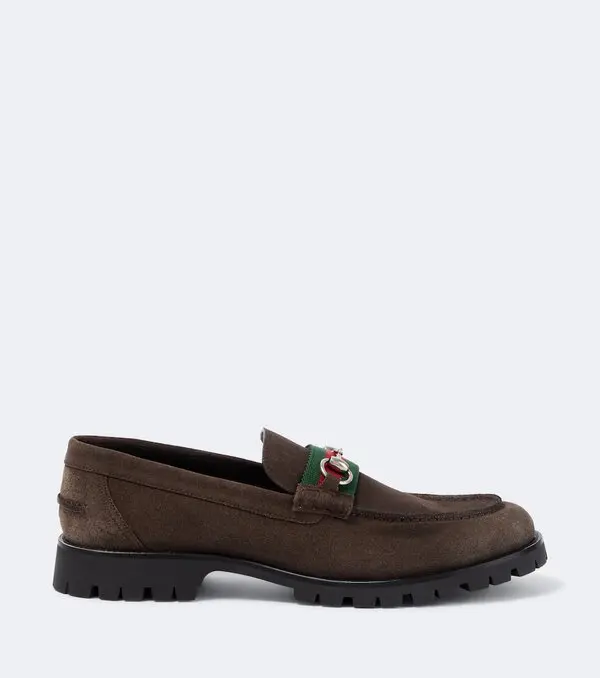 Gucci Horsebit Suede Loafers