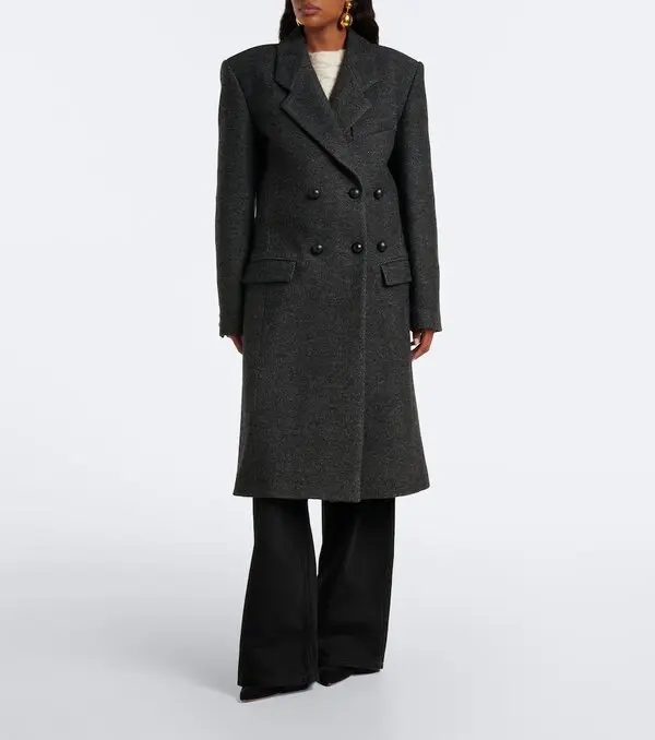 Isabel Marant Étoile Erla Double-breasted Wool And Cotton Coat