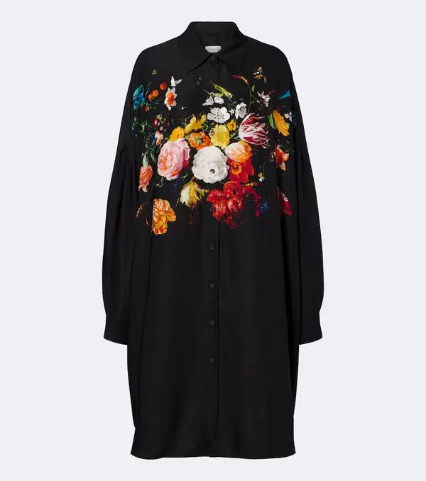 Dries Van Noten Floral Shirt Dress