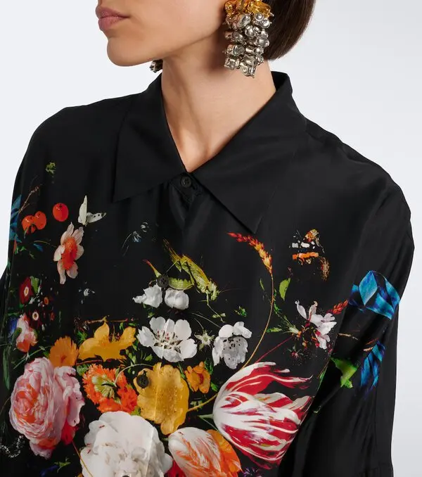 Dries Van Noten Floral Shirt Dress