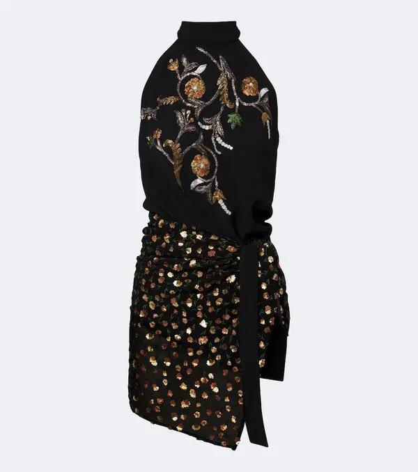 Dries Van Noten Embellished Halterneck Top - Multicoloured