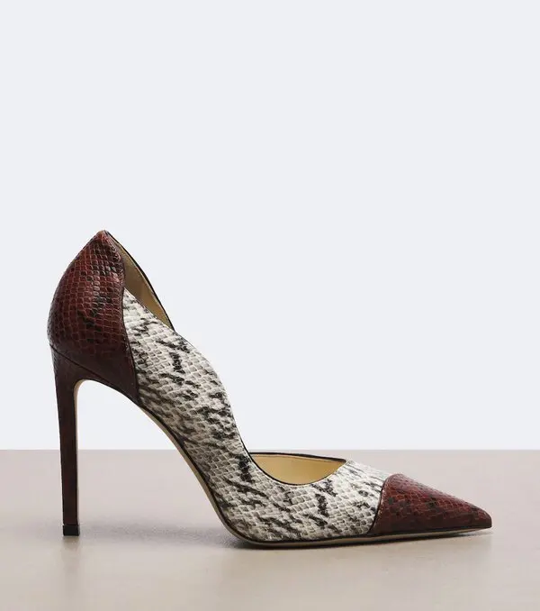 JIMMY CHOO Brigitte Snake-effect Leather Pumps