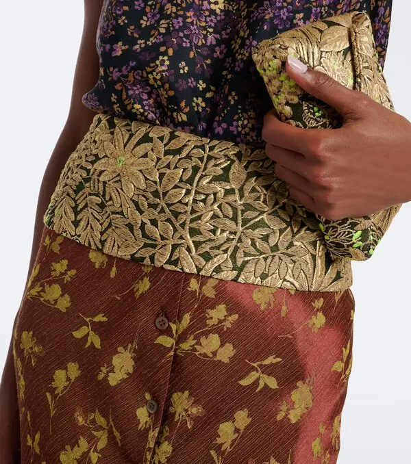 Dries Van Noten Floral Jacquard Belt