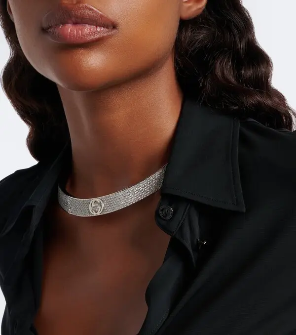 Gucci Interlocking G Embellished Choker
