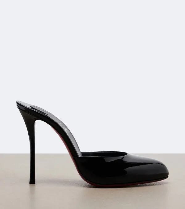 CHRISTIAN LOUBOUTIN Dolly Patent Leather Mules