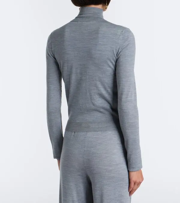 Gucci Wool And Silk Zip-up Sweater
