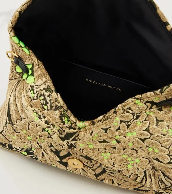 Dries Van Noten Small Floral Jacquard Clutch