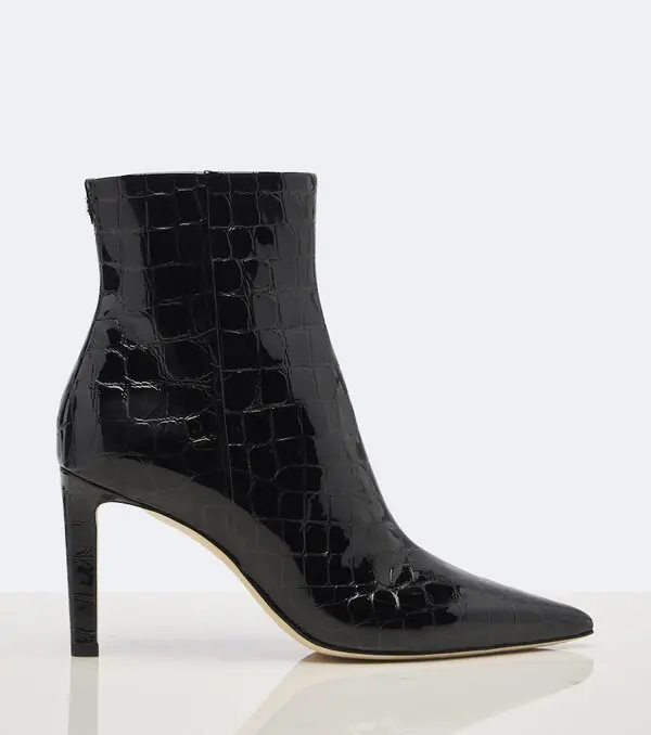 JIMMY CHOO Frankie Croc-effect Leather Ankle Boots