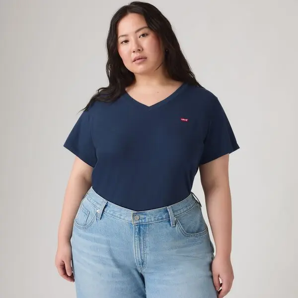 LEVI'S Perfect V Neck Tee - Blue