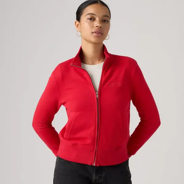 LEVI'S Graphic Slim Fit Full Zip Sweatshirt - Red