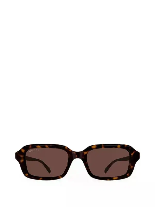 Gucci Tortoiseshell-effect Logo-plaque Sunglasses