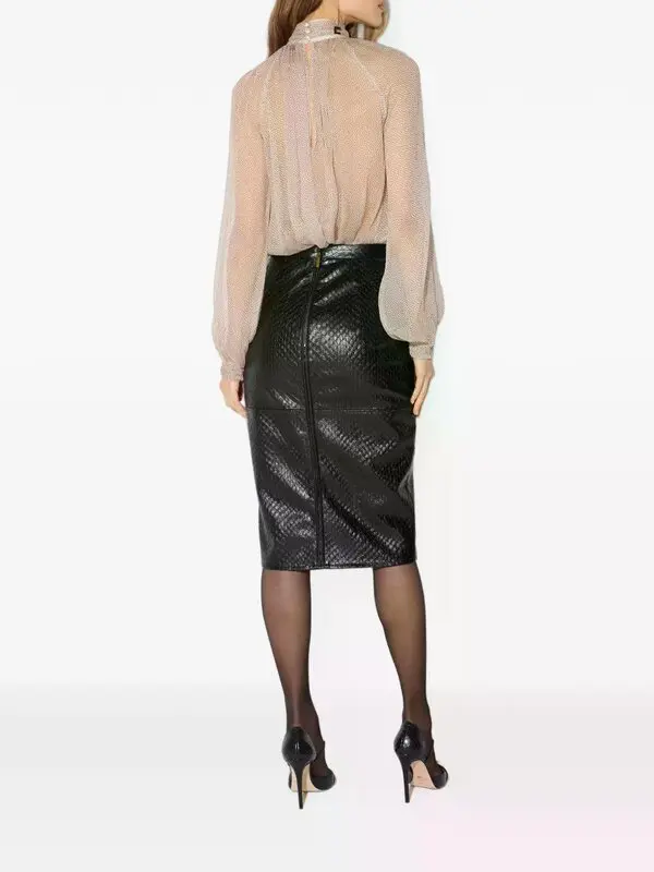 Elisabetta Franchi Crepon Blouse With Micro-polka Dot Print