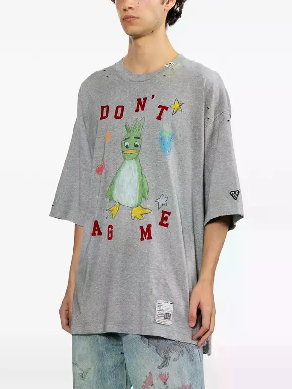 Mihara Yasuhiro Graphic-print Distressed T-shirt