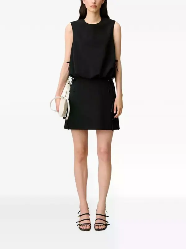 Claudie Pierlot Bow-detail Sleeveless Top - Black