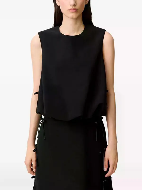 Claudie Pierlot Bow-detail Sleeveless Top - Black