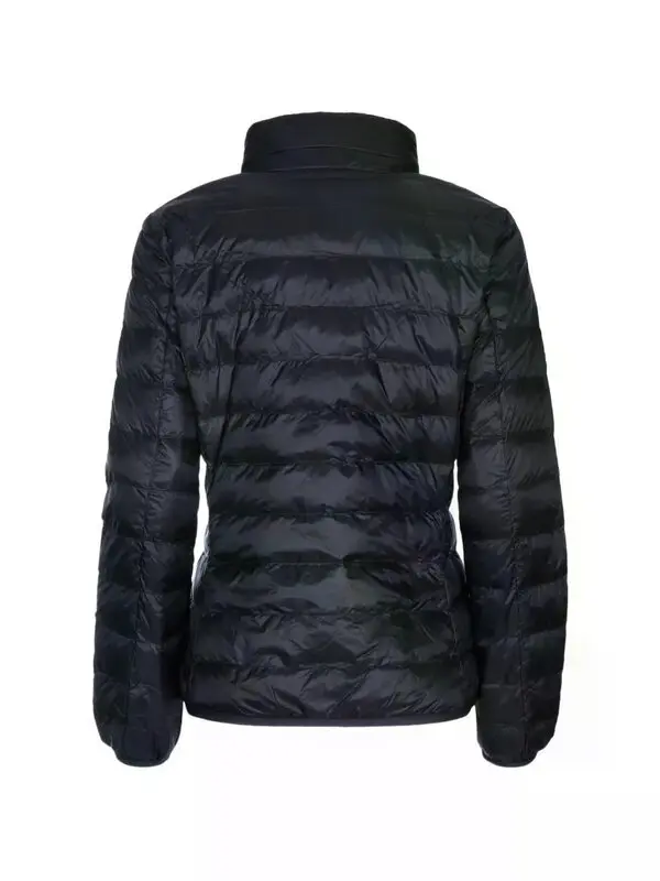 EA7 Quilted Logo-print Jacket - Black