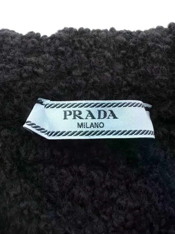 Prada 2010s Knitted No-collar Jacket