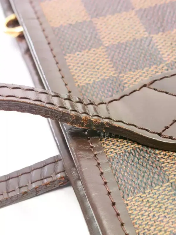 LOUIS VUITTON 2010 Mm Neverfull Damier Ebene Tote Bag