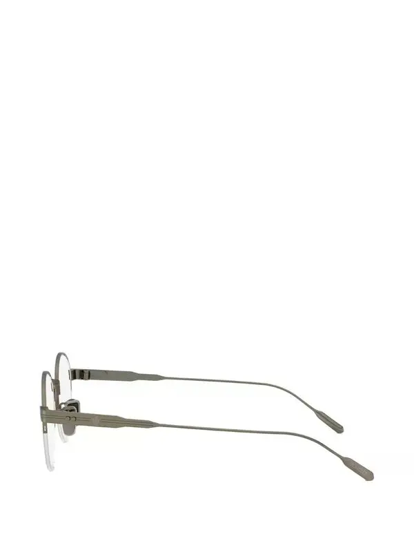 Moncler Round-frame Titanium Glasses - Grey