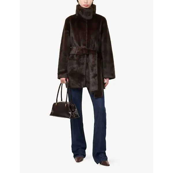 Stylein Hilani Belted Faux-fur Coat