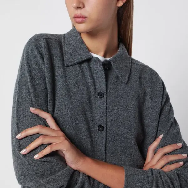 TOTEME Dark Melange Cashmere Cardigan