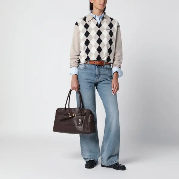 Miu Miu Aventure Large Bag In Radica-coloured Nappa Leather