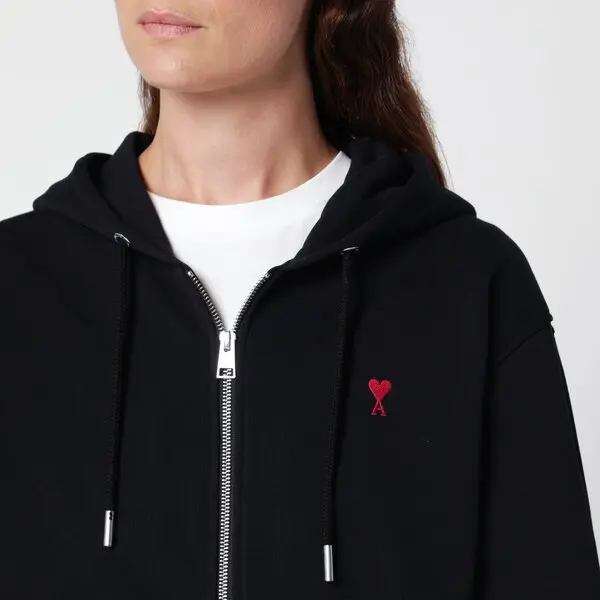 AMI Paris De Coeur Hoodie - Black