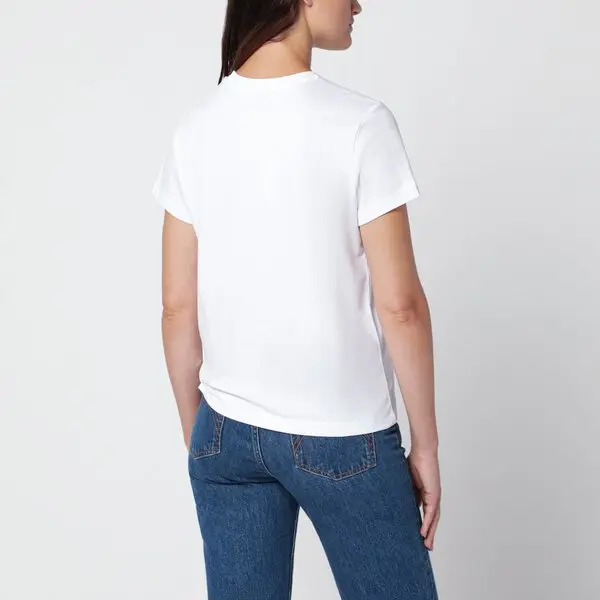 A.p.c. Cotton T-shirt With Embroidery - White