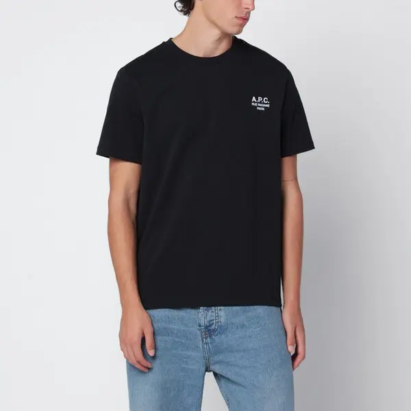 A.p.c. Rue Madame T-shirt In Cotton - Black