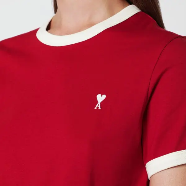 AMI Paris De Caur Ruby Cotton T-shirt