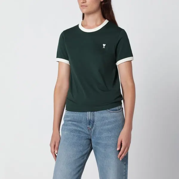 AMI Paris De Caur Cotton T-shirt - Green