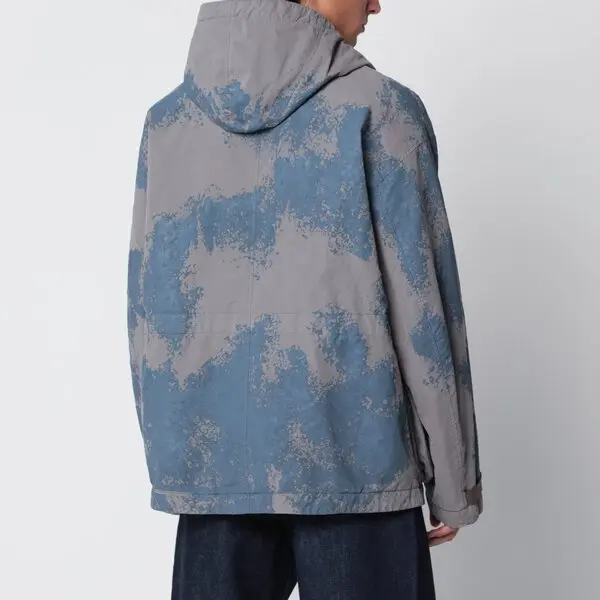 Stone Island Lightweight Technical Fabric Jacket With Faded Camouflage Pattern