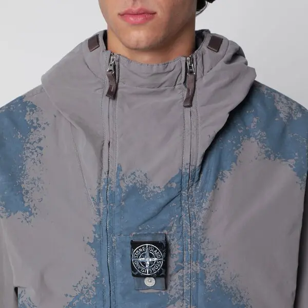 Stone Island Lightweight Technical Fabric Jacket With Faded Camouflage Pattern