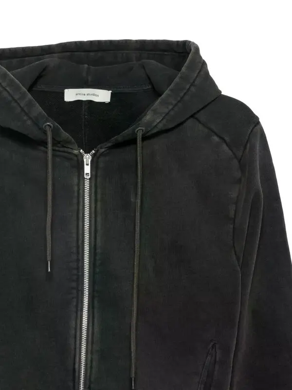 ENTIRE STUDIOS Faded-effect Zip-up Hoodie