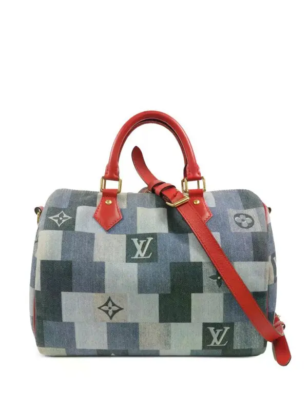 LOUIS VUITTON Speedy Bandoulière 30 Tote Bag - Blue