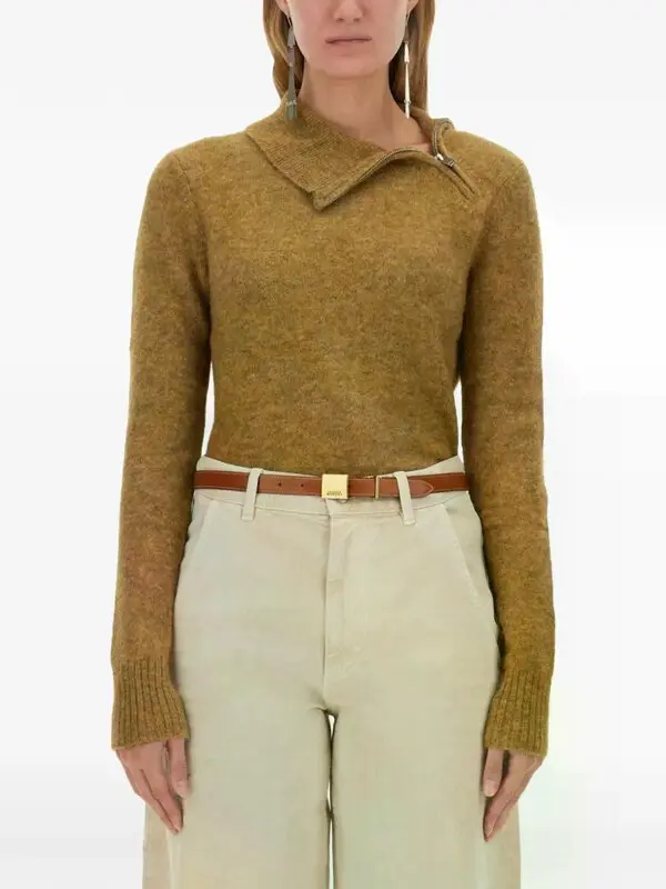 MARANT ETOILE Odelle Zip-neck Sweater - Blue