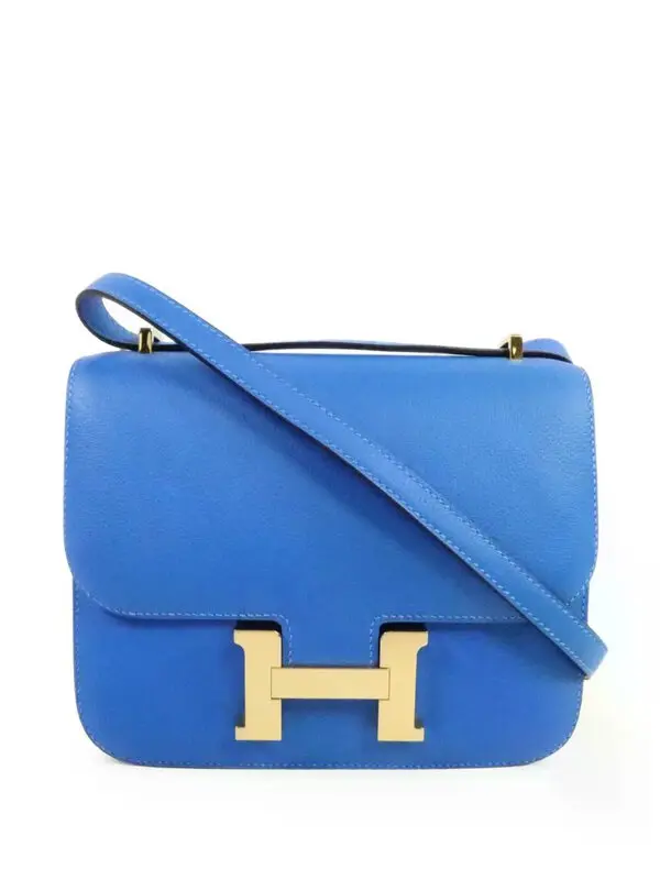 Hermès Constance Evercolor Shoulder Bag - Blue
