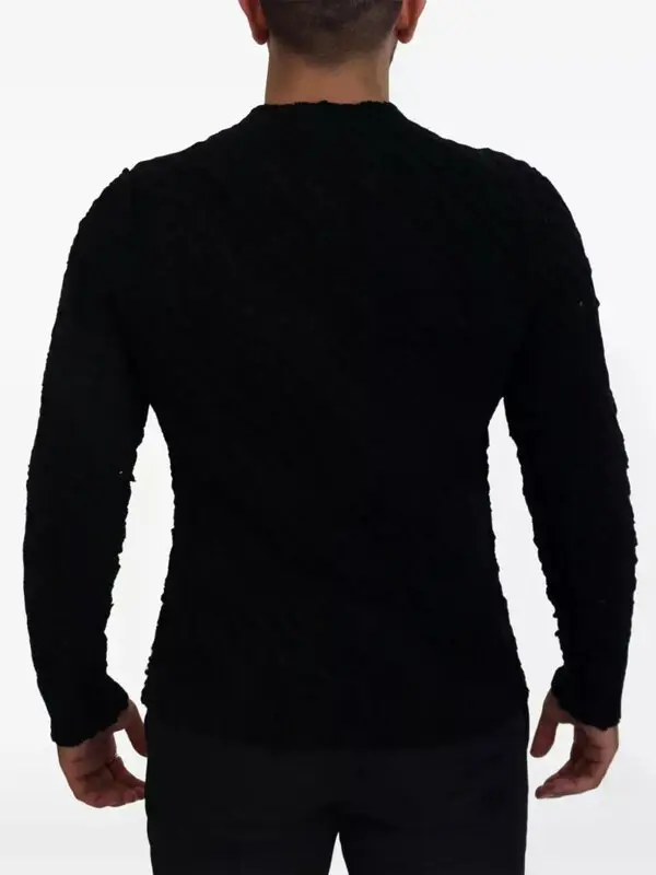 Dolce & Gabbana Distressed Cable-knit Sweater