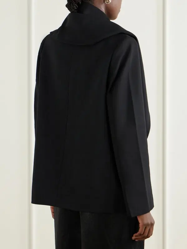 Sea Remi Scarf-detailed Wool-blend Crepe Blazer