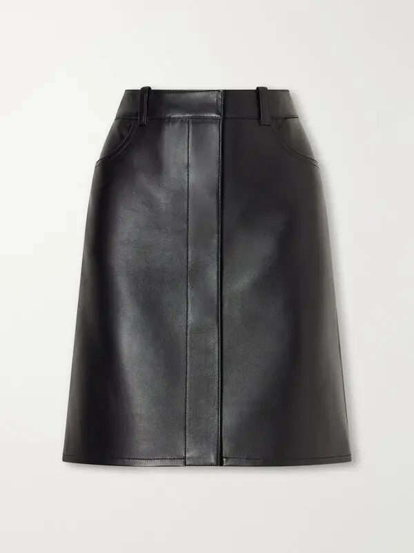 COURREGES Leather Knee-length Skirt