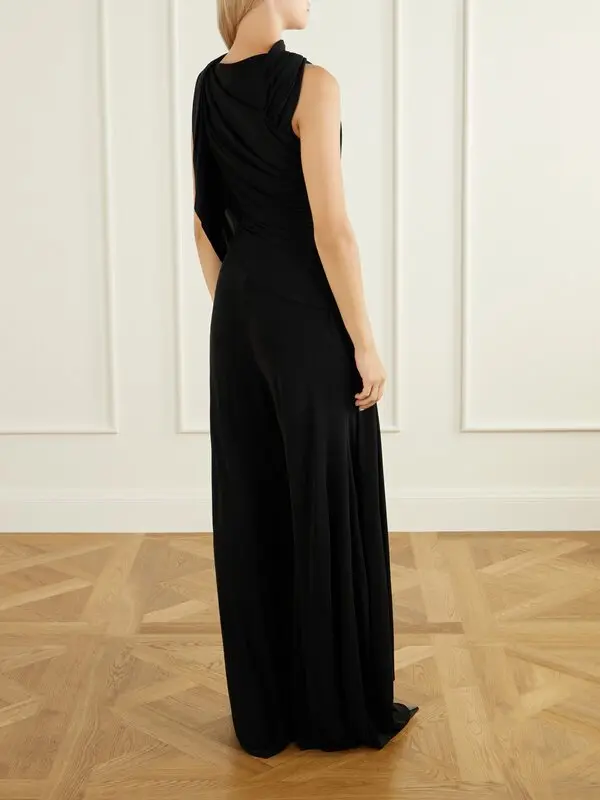 LANVIN Draped Crepe Jumpsuit