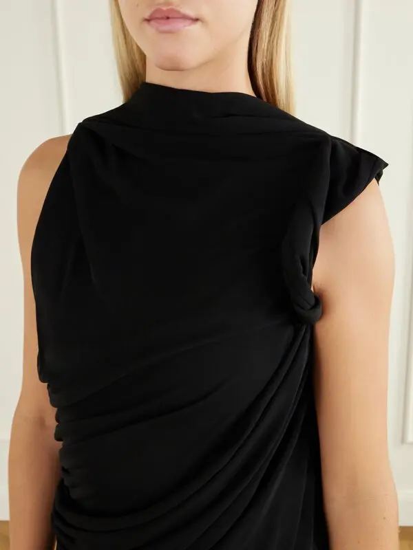 LANVIN Draped Crepe Jumpsuit