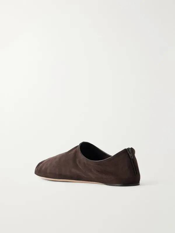 THE ROW Stellene Suede Flats