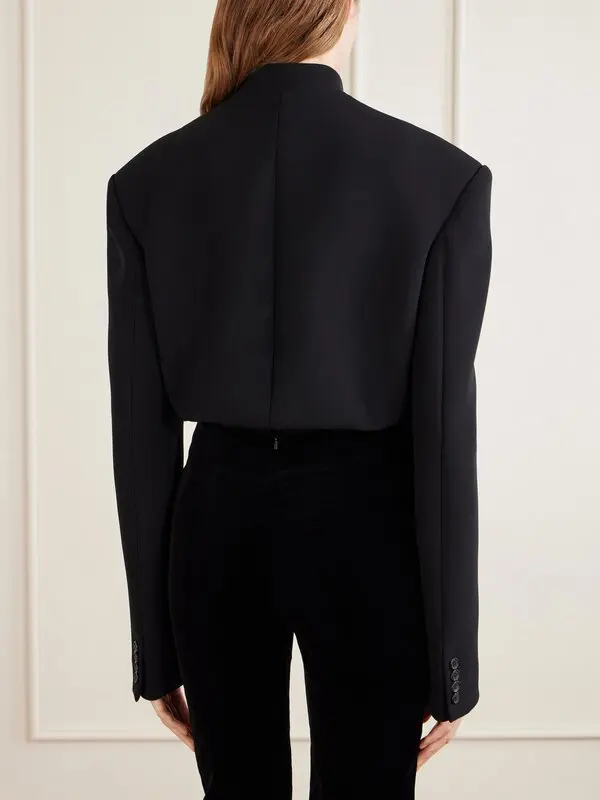 Khaite York Cord-detailed Crepe Jacket