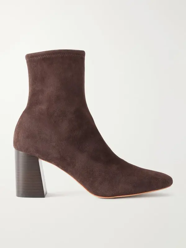 LOEFFLER RANDALL Elise Slim Suede Ankle Boots - Brown