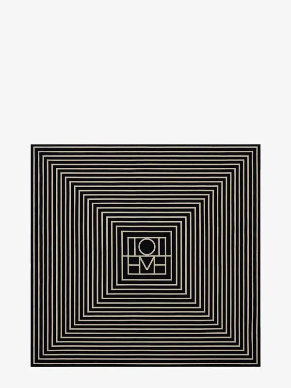 TOTEME Monogrammed Silk Scarf