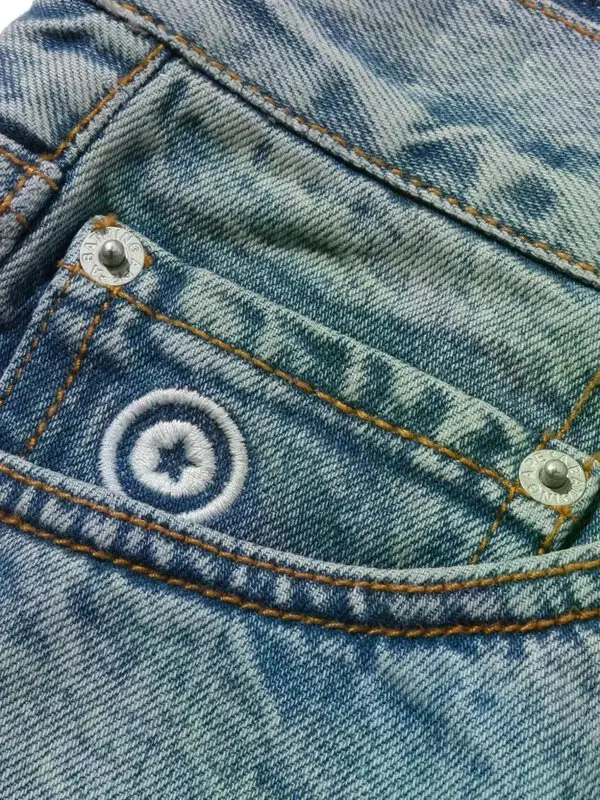 A BATHING APE Shark-motif Straight-leg Jeans