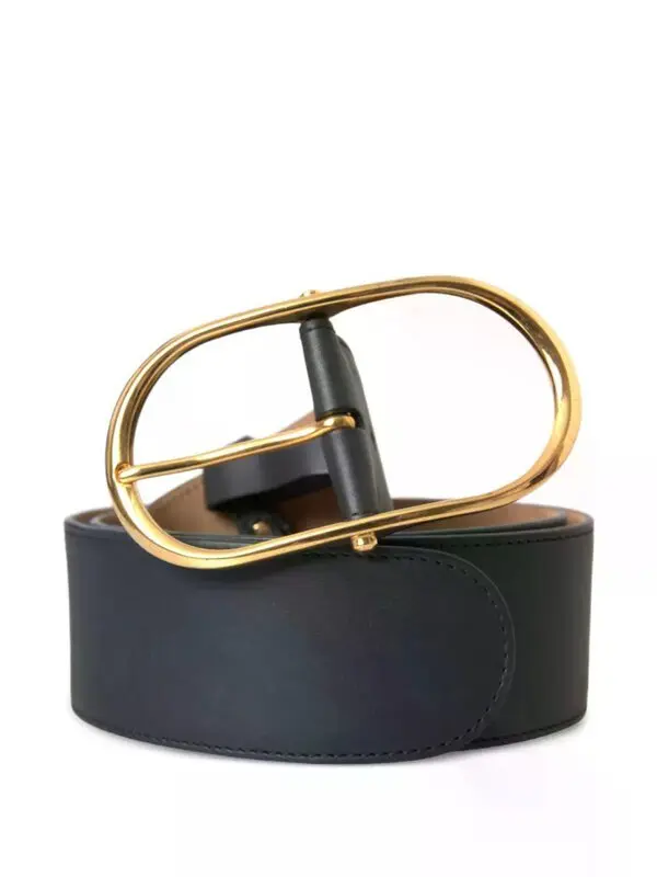 Dolce & Gabbana Oval-buckle Leather Belt