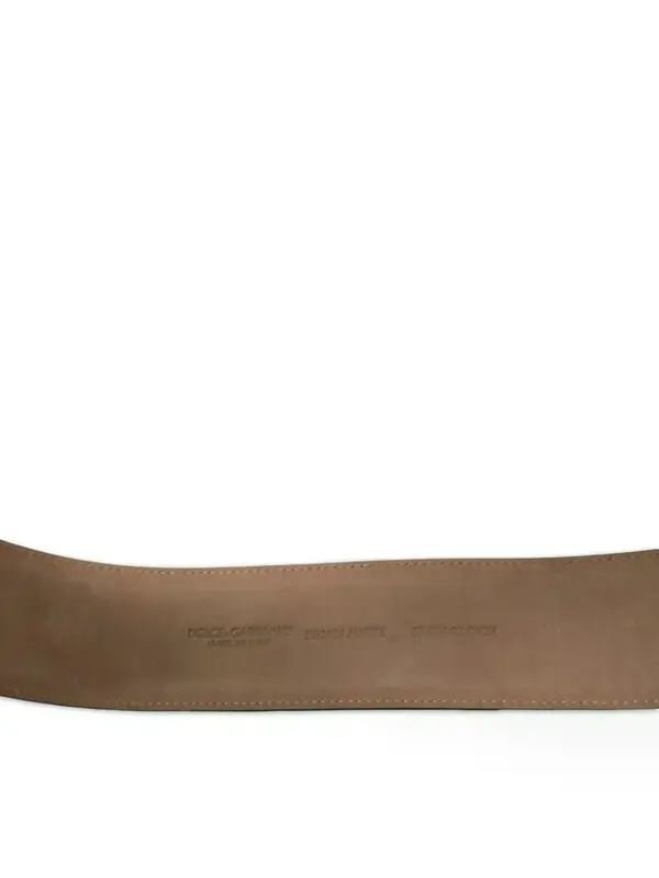 Dolce & Gabbana Oval-buckle Leather Belt