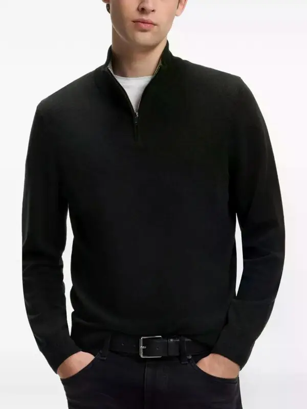 BOSS Quarter-zip Knitted Sweater
